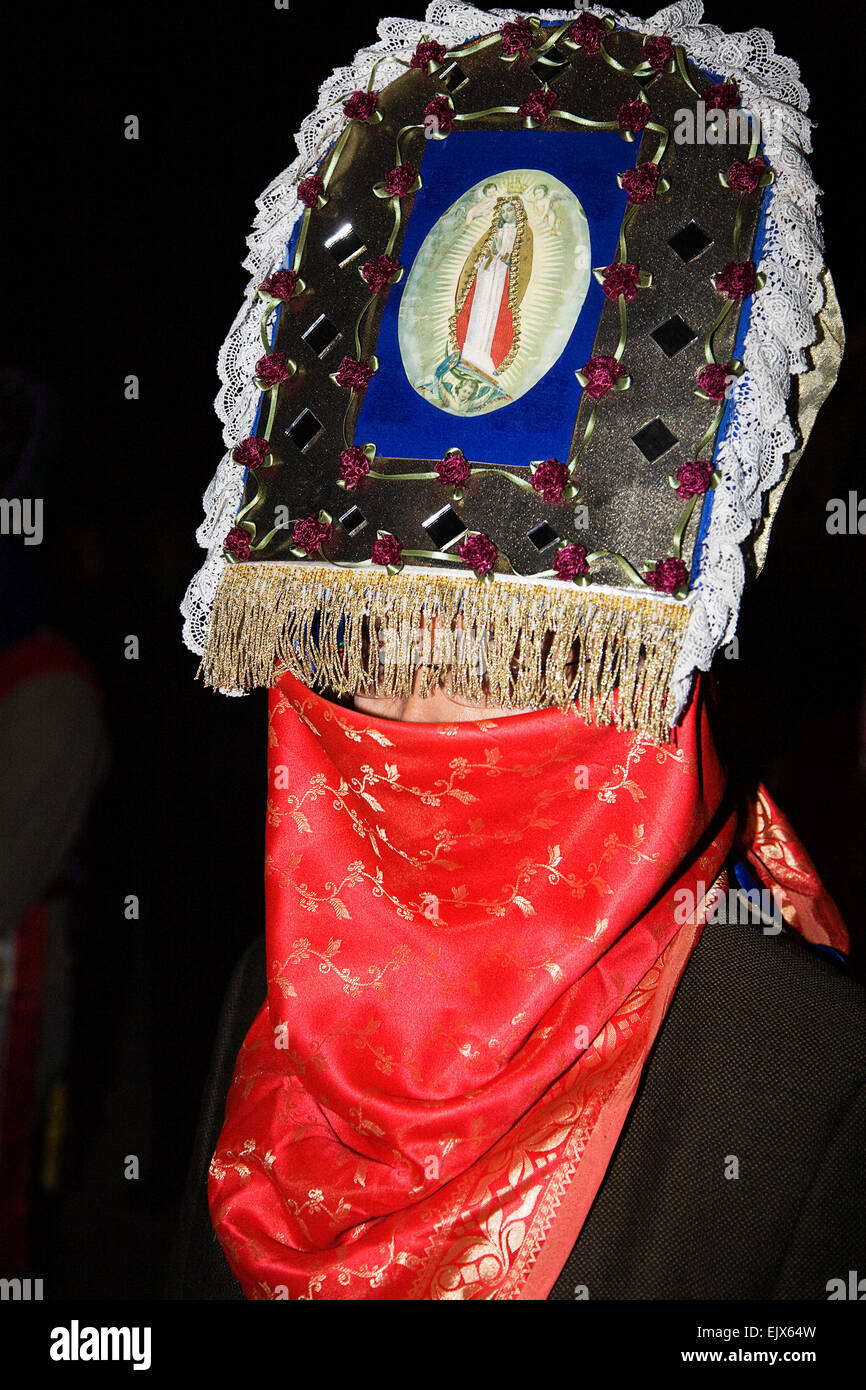A mysteriously veiled Matachine dancer is part of the festivities at ...
