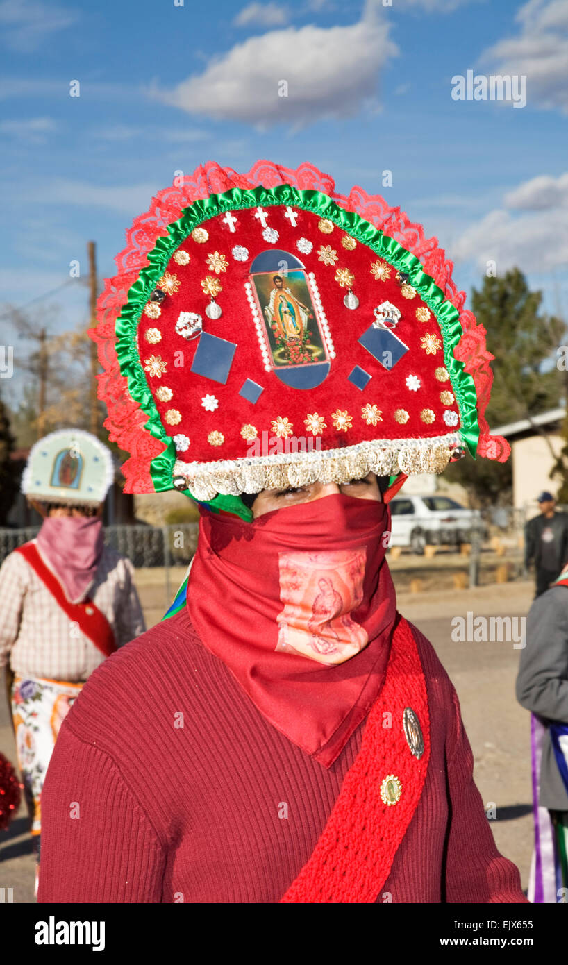 A colorful matachine dancer at the 2009 celebration of the Virgin of ...