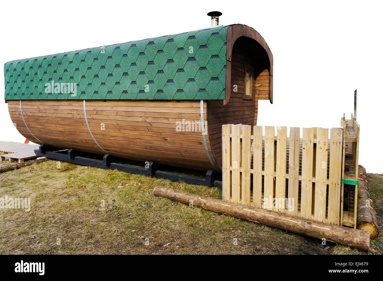 Barrel sauna hi-res stock photography and images - Alamy