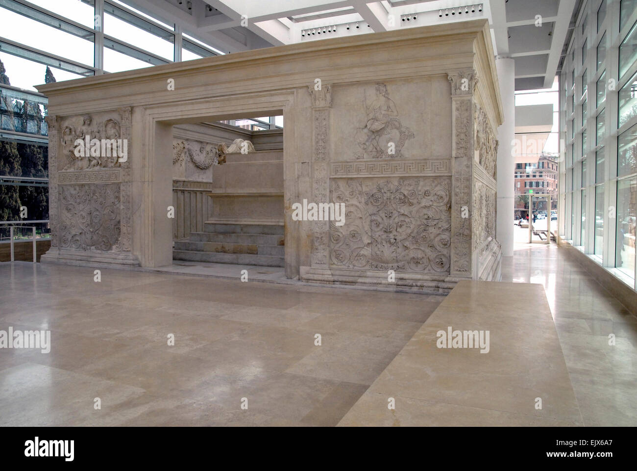 Ara Pacis, Rome, built by Augustus Caesar as an altar to peace Stock ...