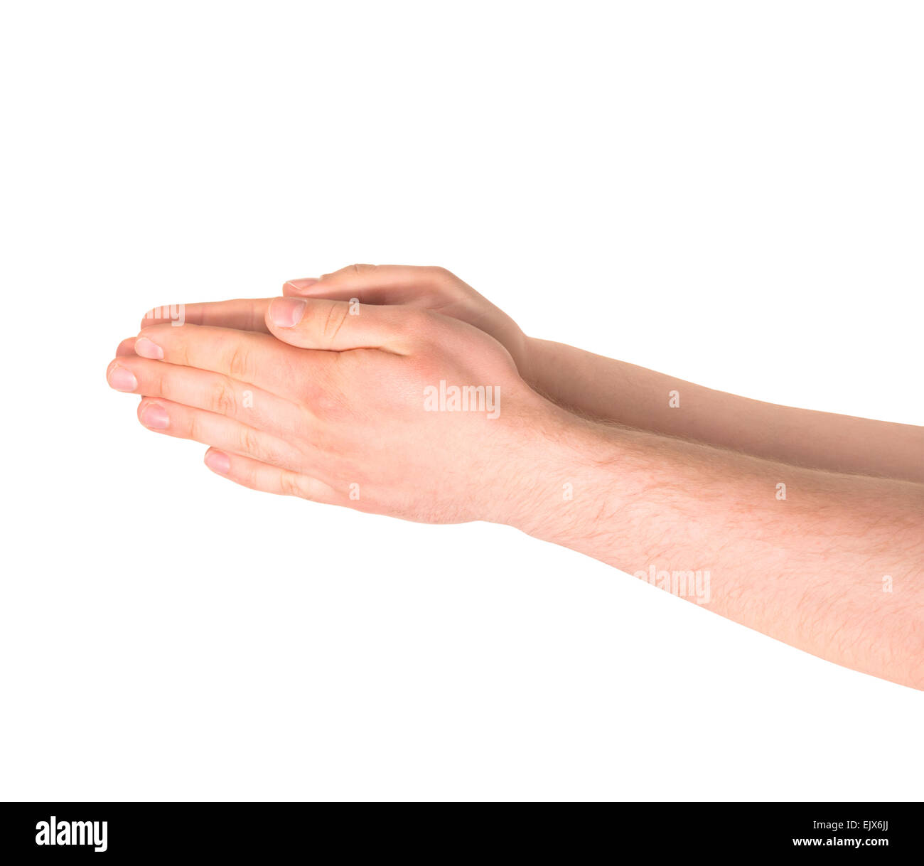Praying or begging hand gesture isolated Stock Photo - Alamy