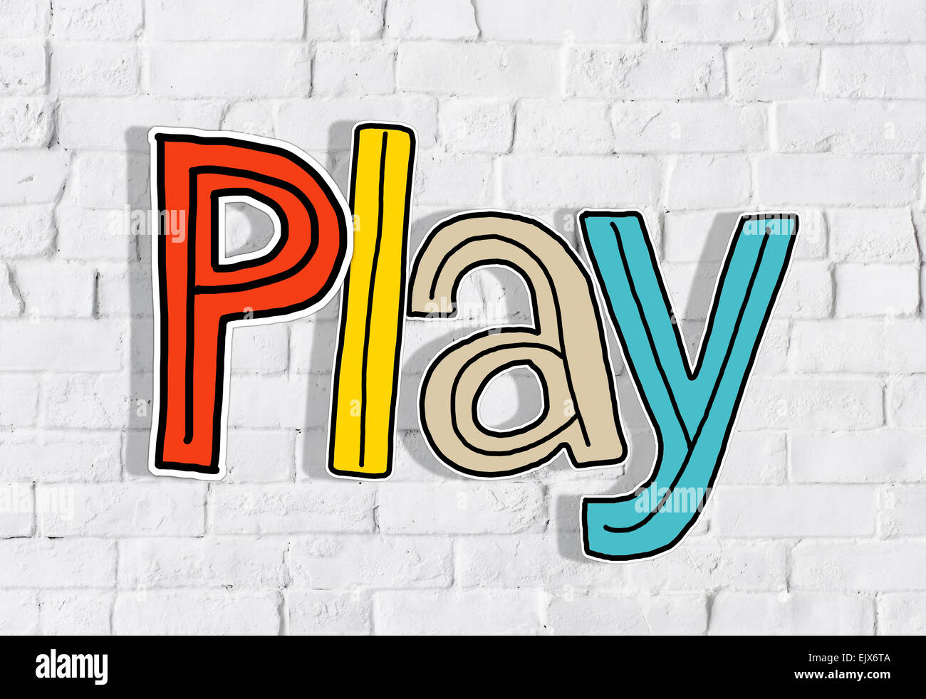 Play Word Concepts Isolated on Background Stock Photo - Alamy