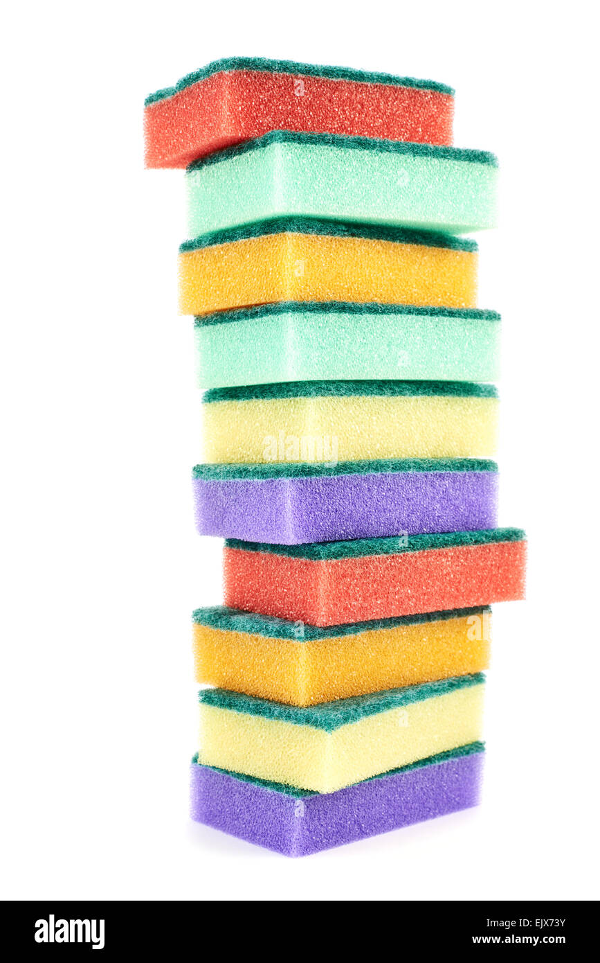 Pile of kitchen sponges Stock Photo - Alamy