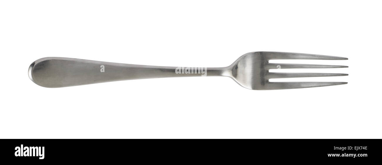 Steel metal table fork isolated Stock Photo - Alamy