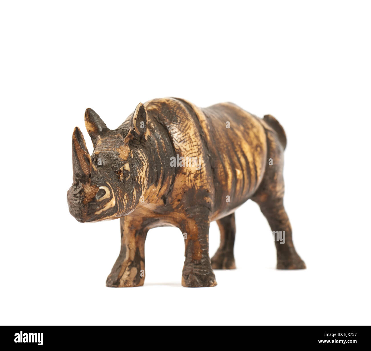 Rhinoceros rhino sculpture isolated Stock Photo - Alamy