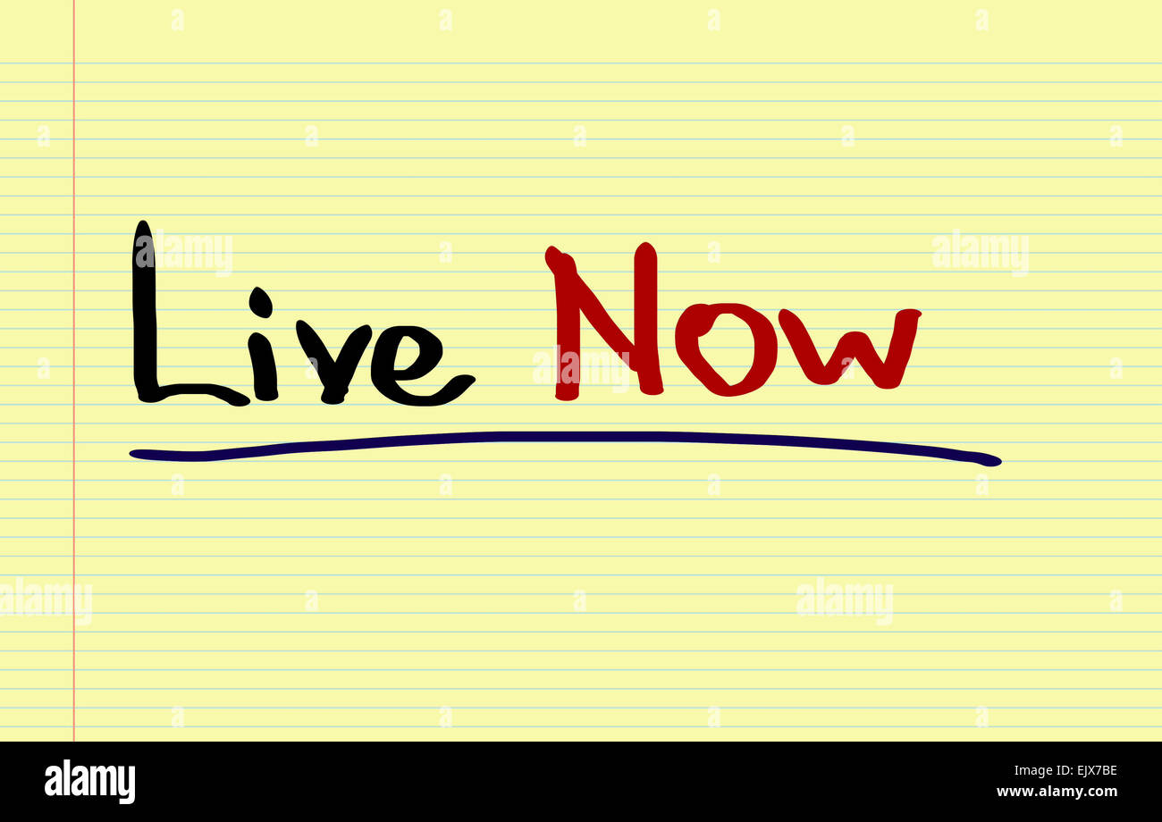Live Now Concept Stock Photo - Alamy