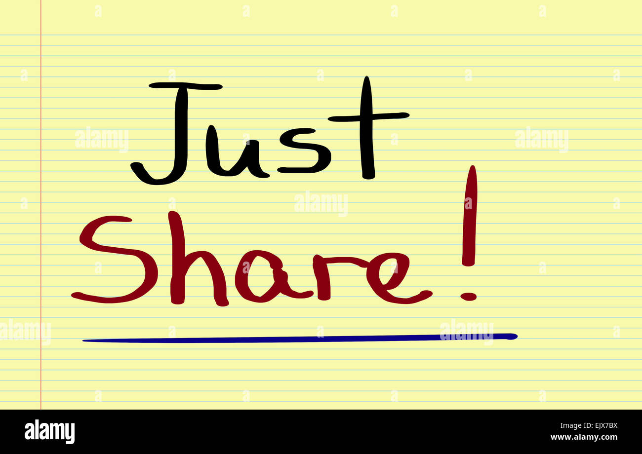 Just Share Concept Stock Photo - Alamy