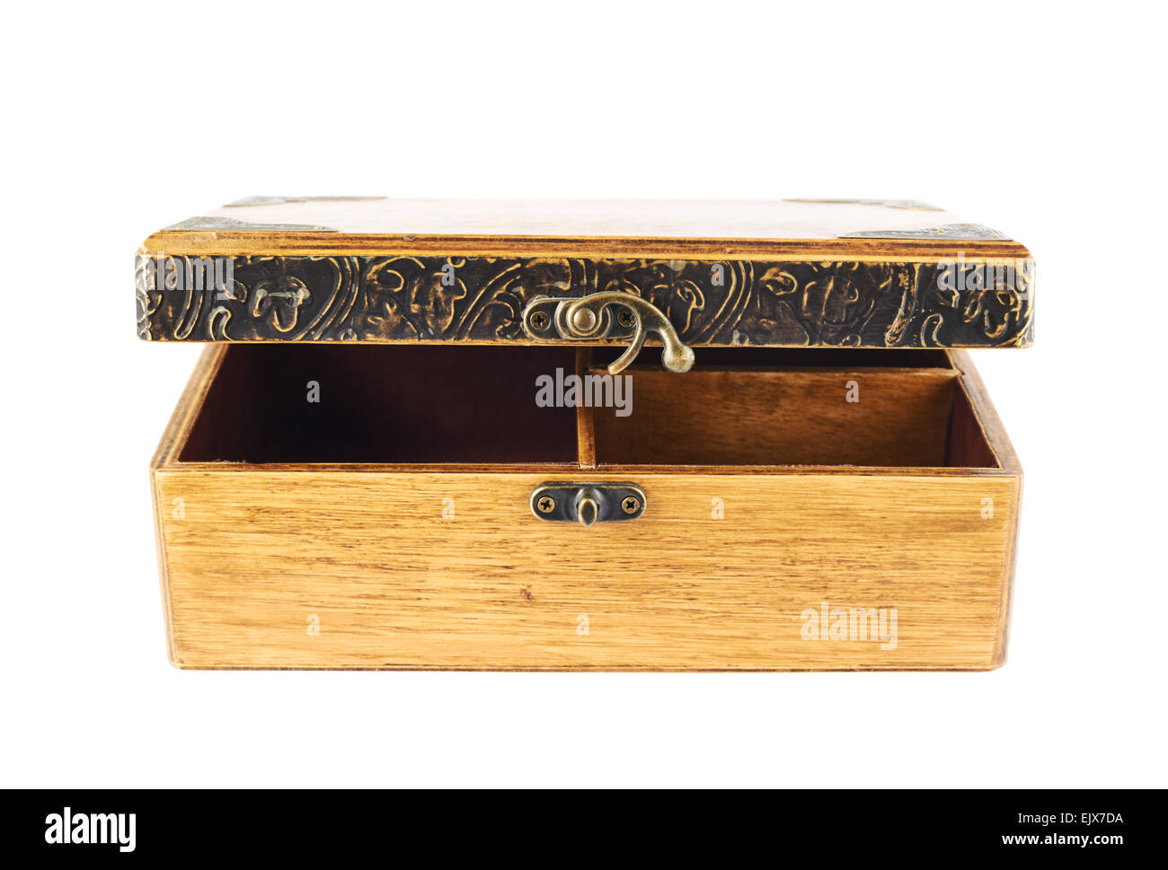 Old-fashioned wooden casket Stock Photo - Alamy