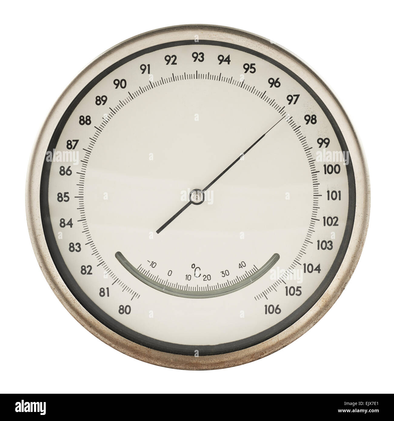 Old barometer isolated Stock Photo - Alamy
