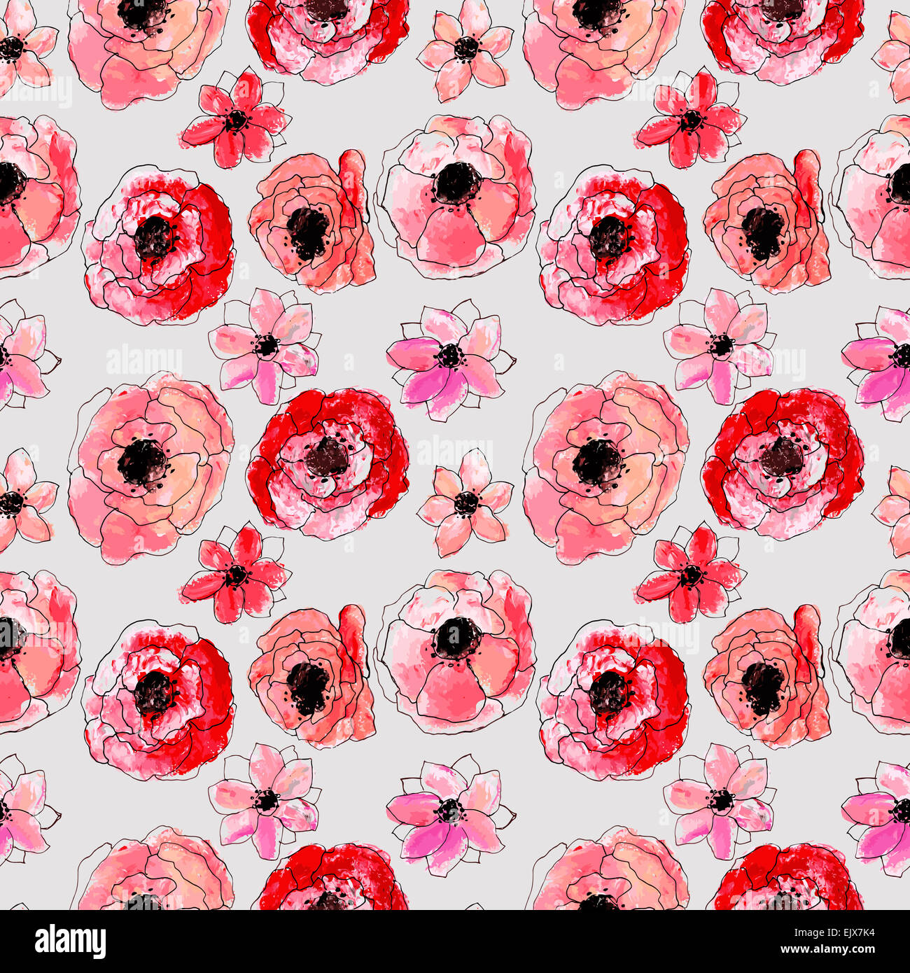 Seamless floral pattern Stock Photo - Alamy