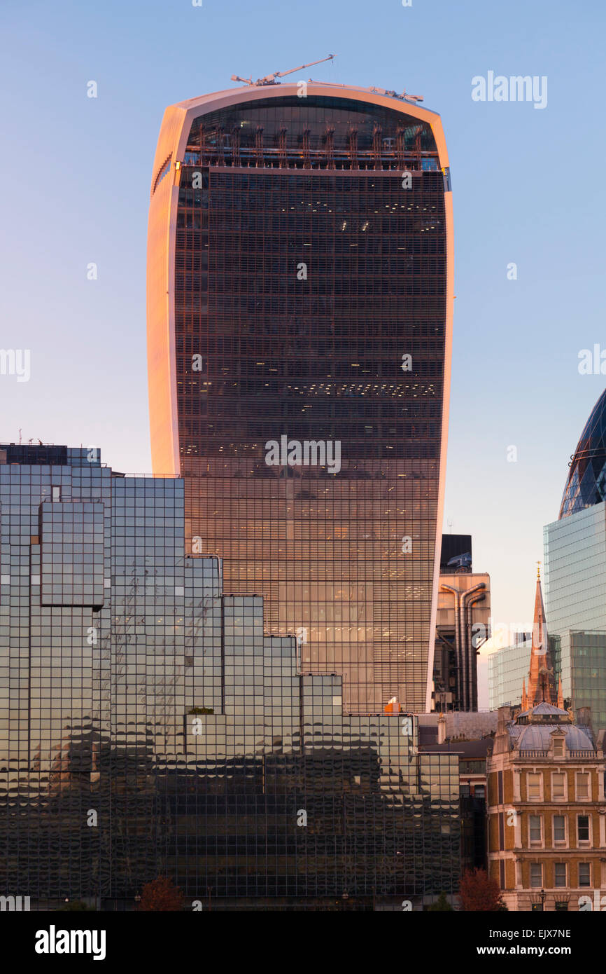 The Walkie Talkie Building, 20 Fenchurch Street, in the City of London ...