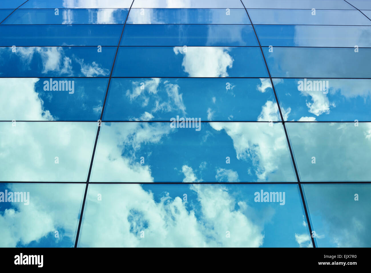 Sky reflection in the building's windows Stock Photo - Alamy