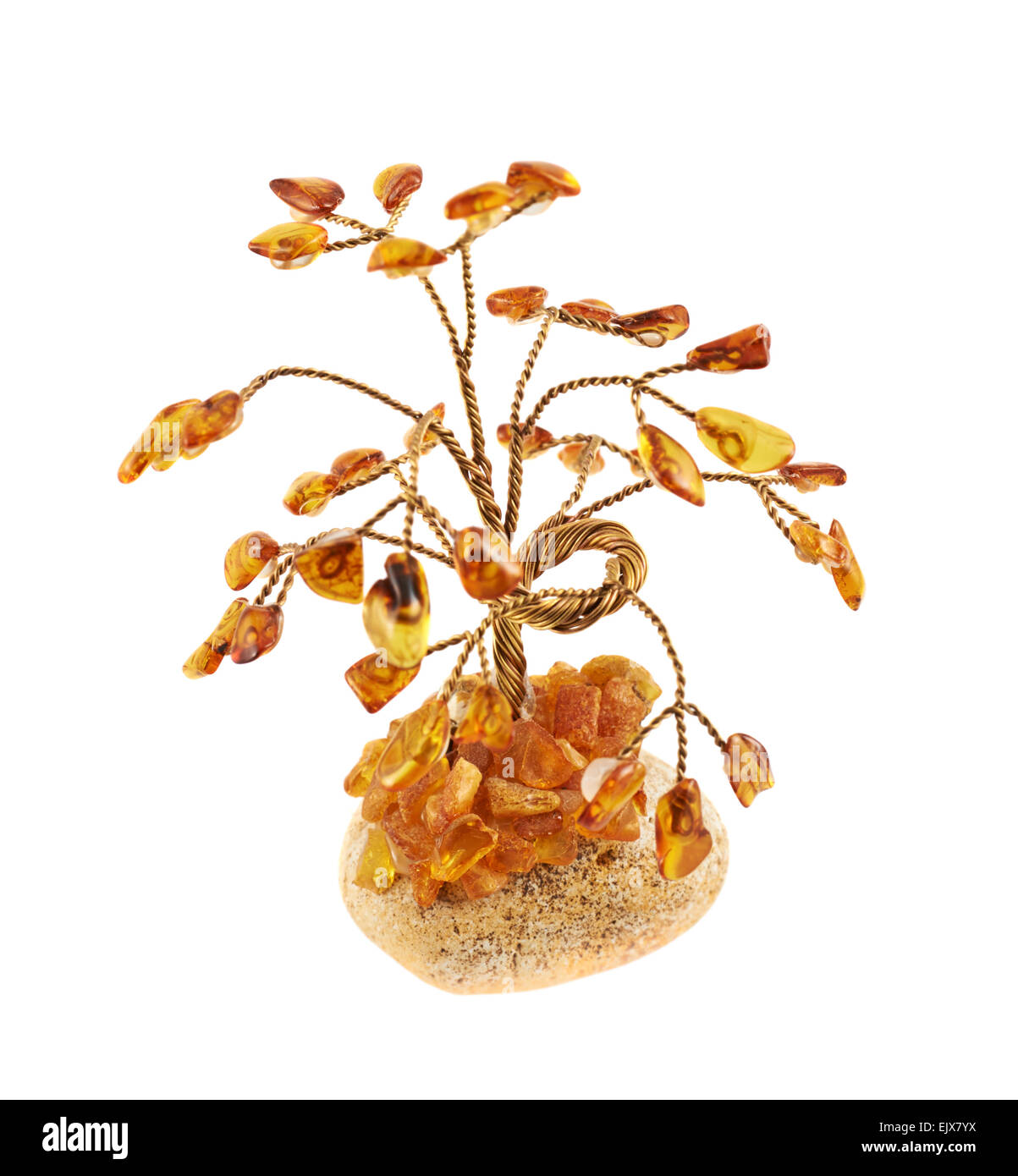 Tree statuette made of amber Stock Photo - Alamy