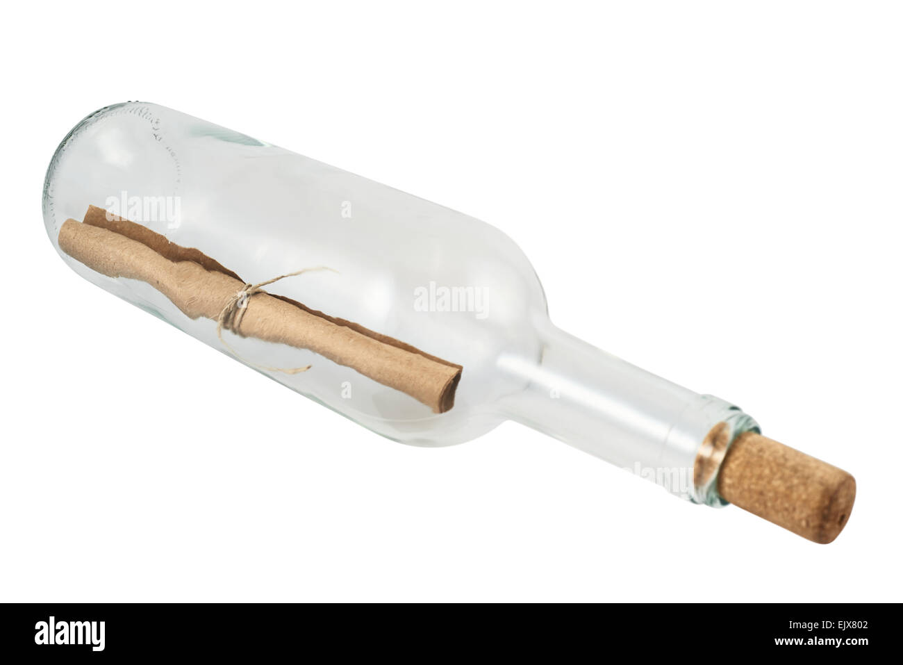 Bottle with a message inside Stock Photo - Alamy