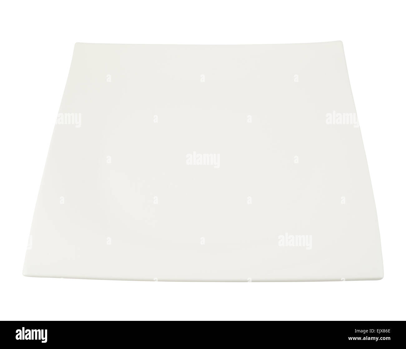 Square ceramic plate isolated Stock Photo - Alamy