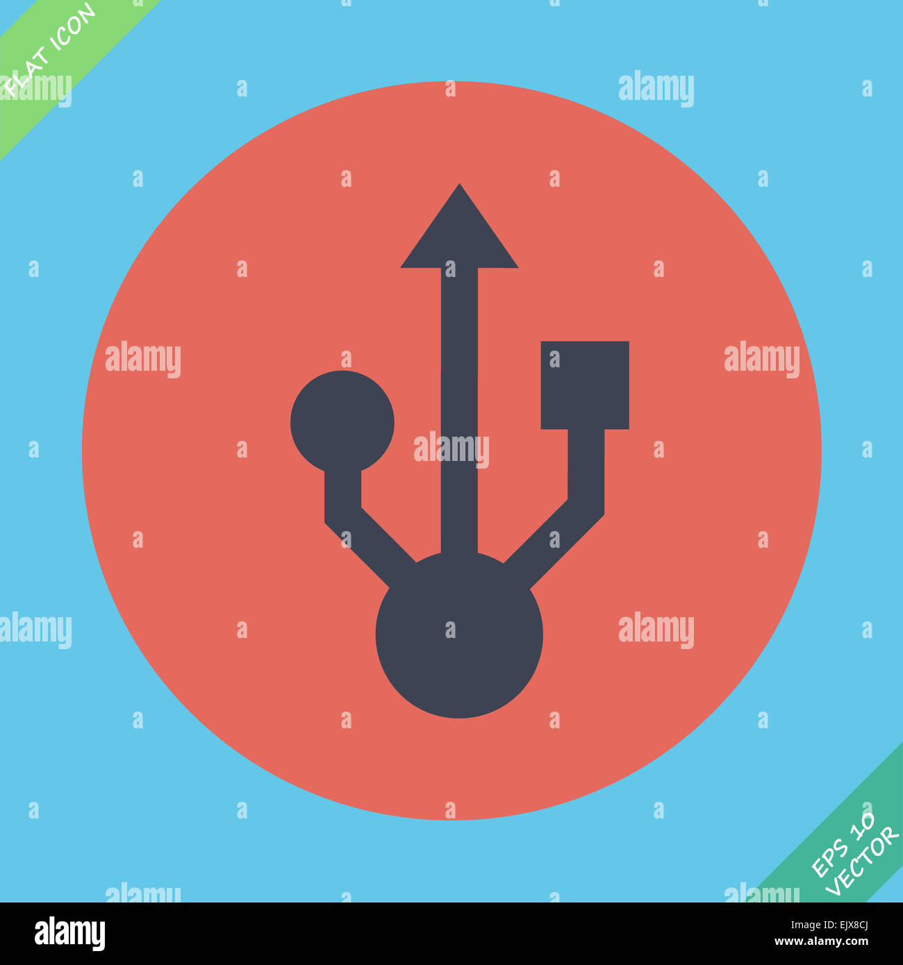 Usb symbol - vector illustration Stock Photo - Alamy