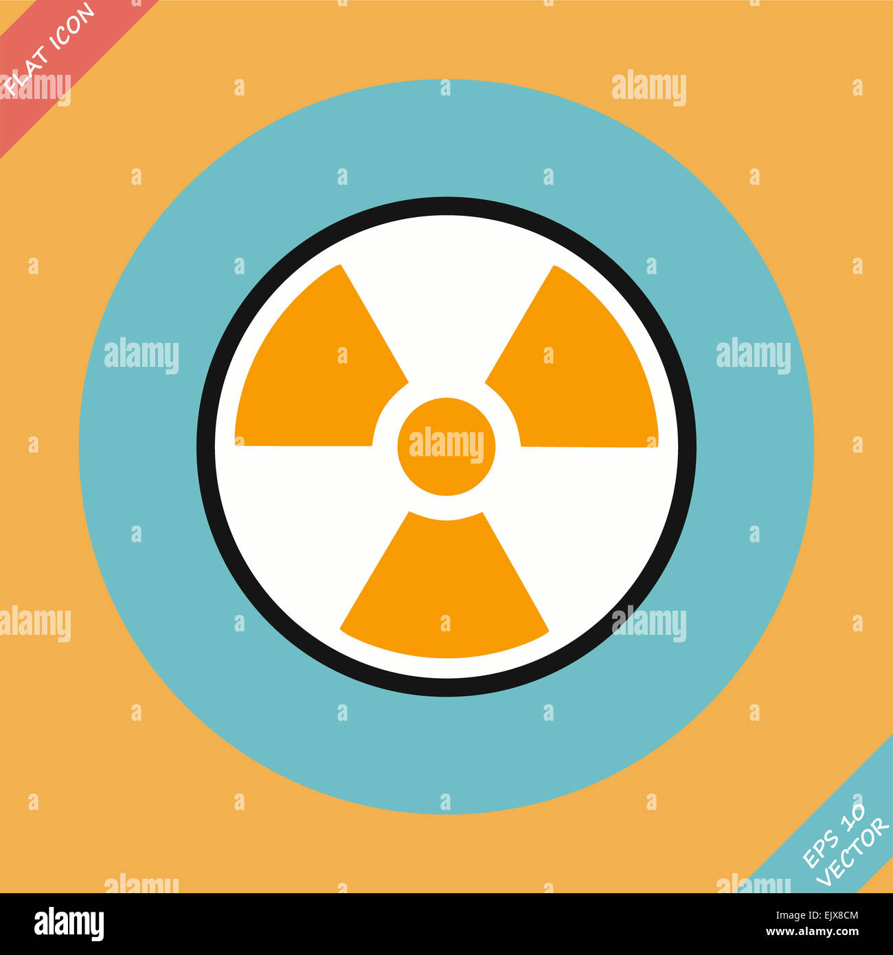 Radiation sign - vector illustration Stock Photo - Alamy