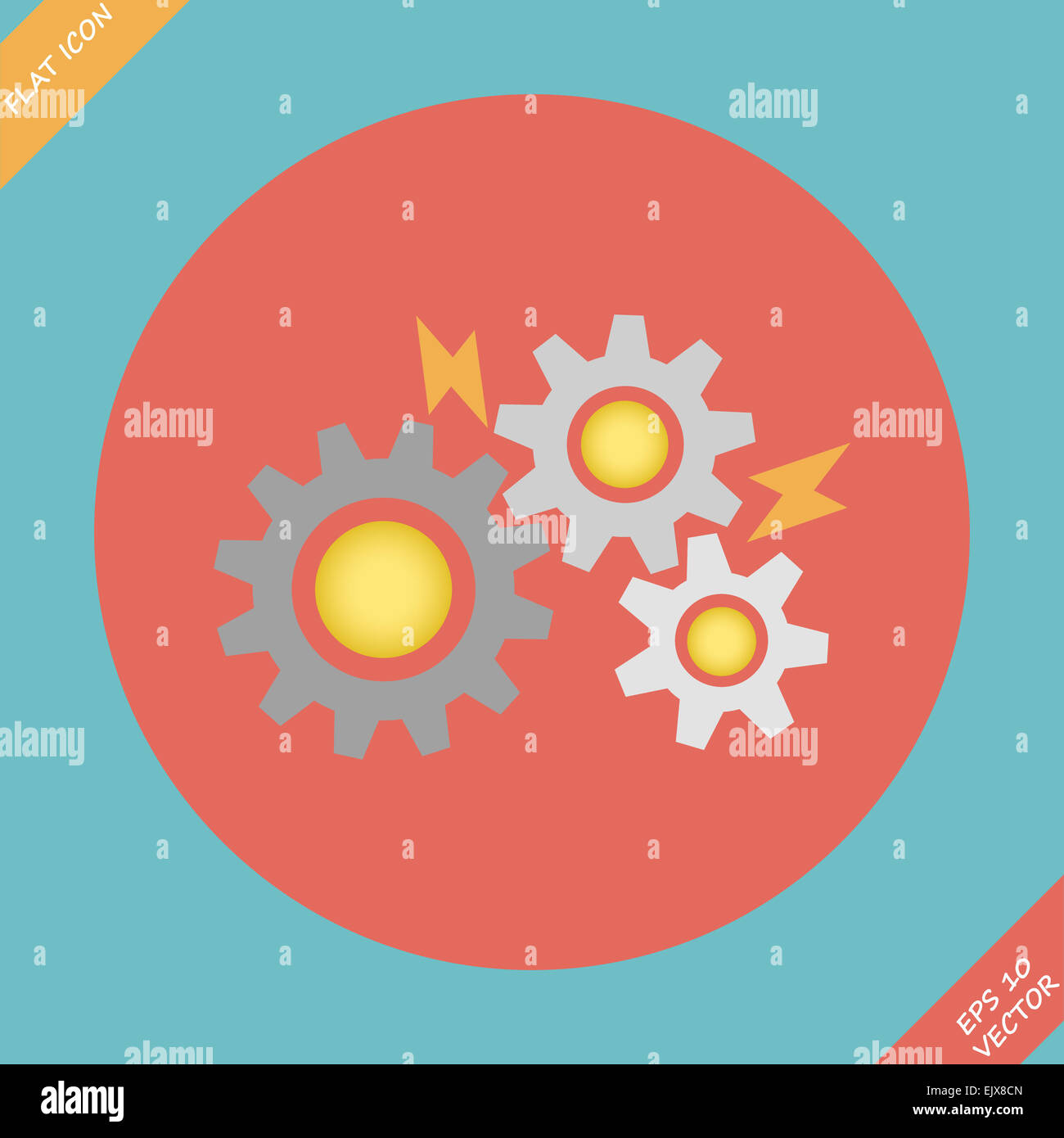 Gears - vector illustration Stock Photo - Alamy