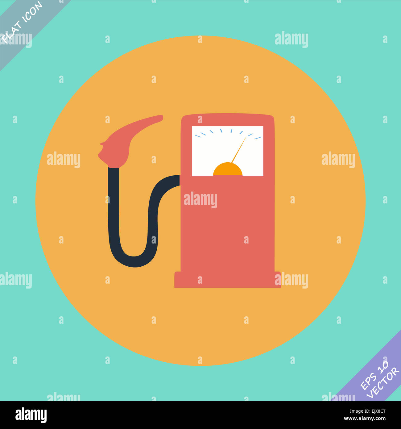 Gas station fuel pump - vector illustration Stock Photo - Alamy