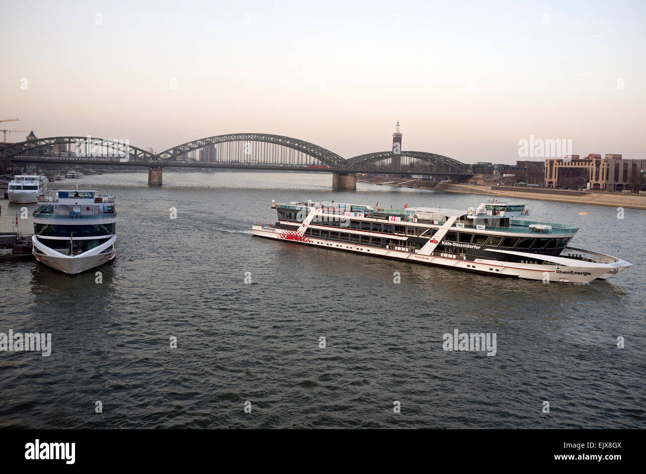 Koln-Dusseldorfer ReinEnergie Rhine river passenger cruiser, Cologne ...
