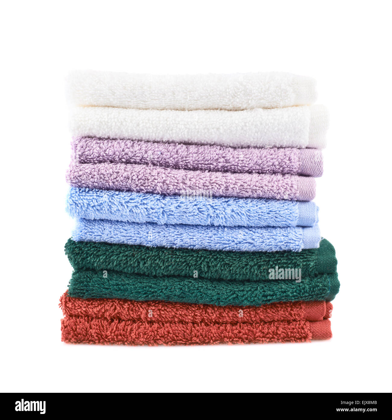 Stack blue white towels hi-res stock photography and images - Alamy