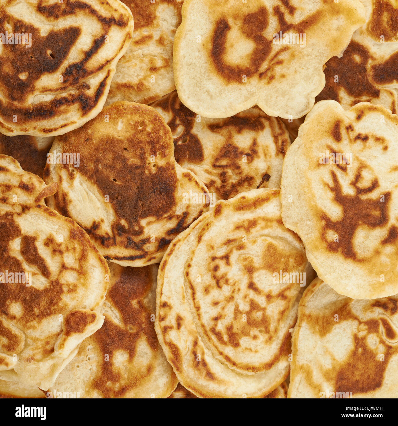 Surface covered with the pancakes Stock Photo - Alamy