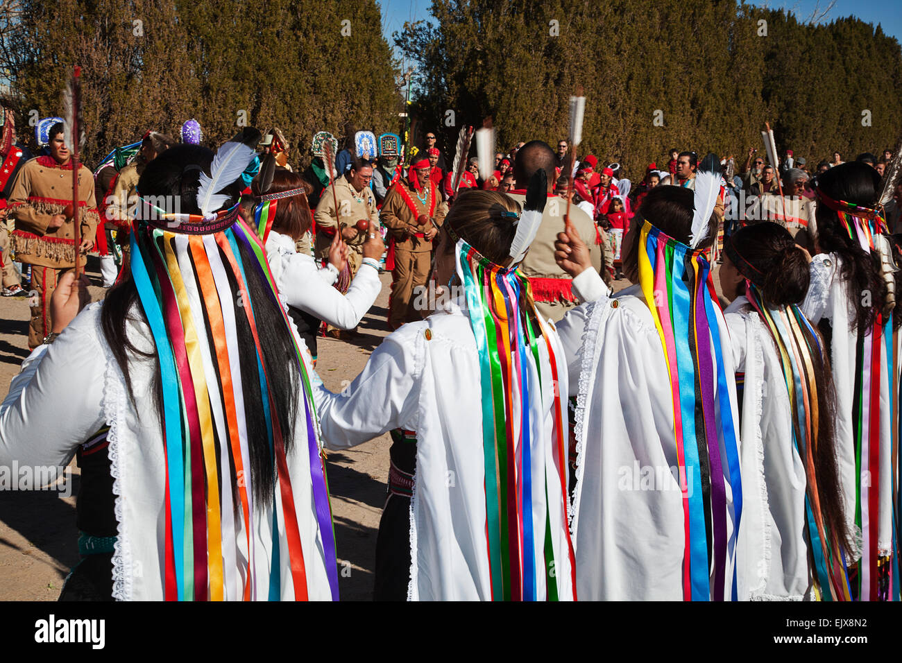 Colorfully dressed pilgrims and dancers are everywhere during the ...
