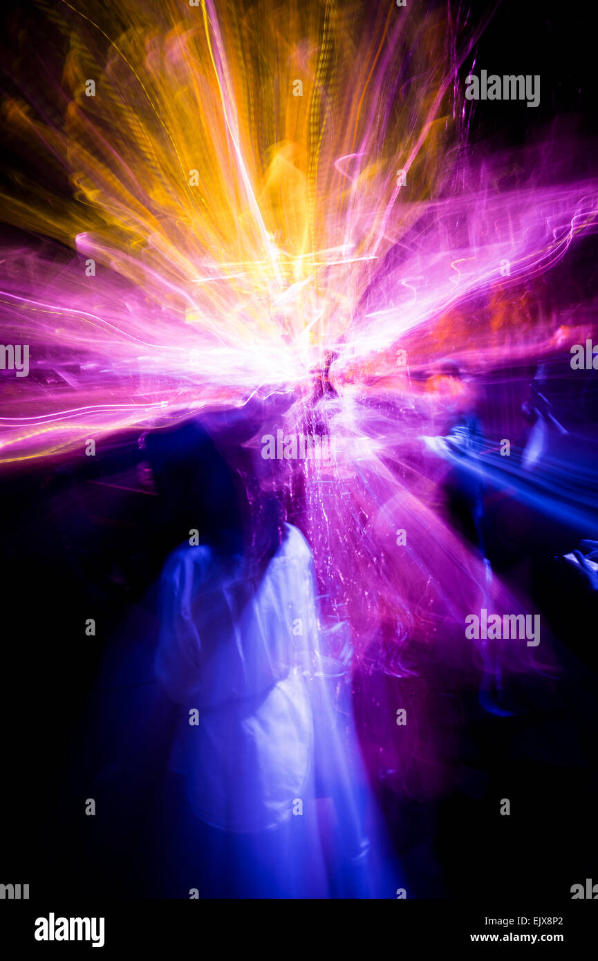 lights movement at night with multi colours Stock Photo - Alamy