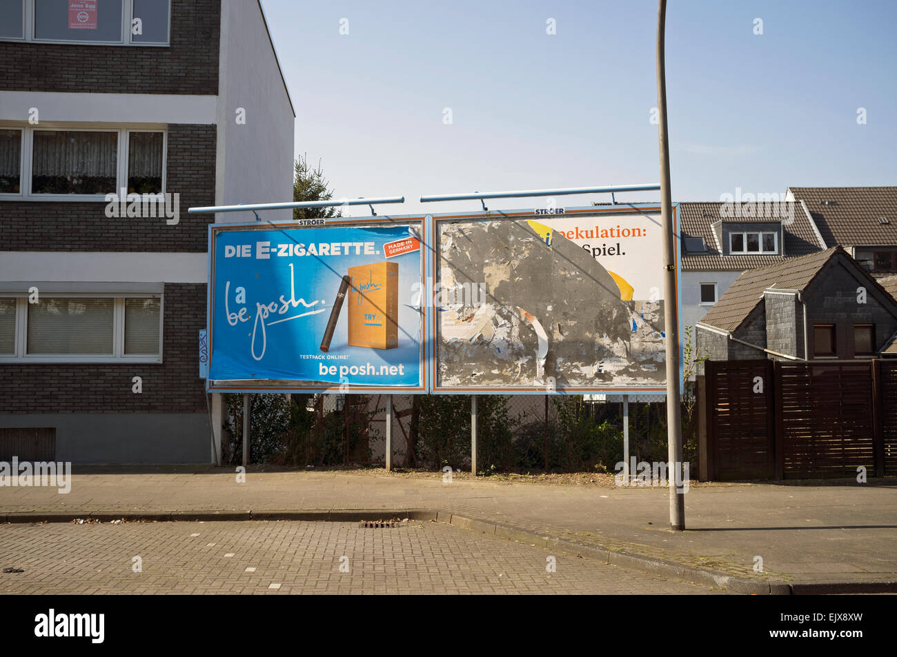 Billboard displaying an advert for E cigarettes (German) Cologne ...