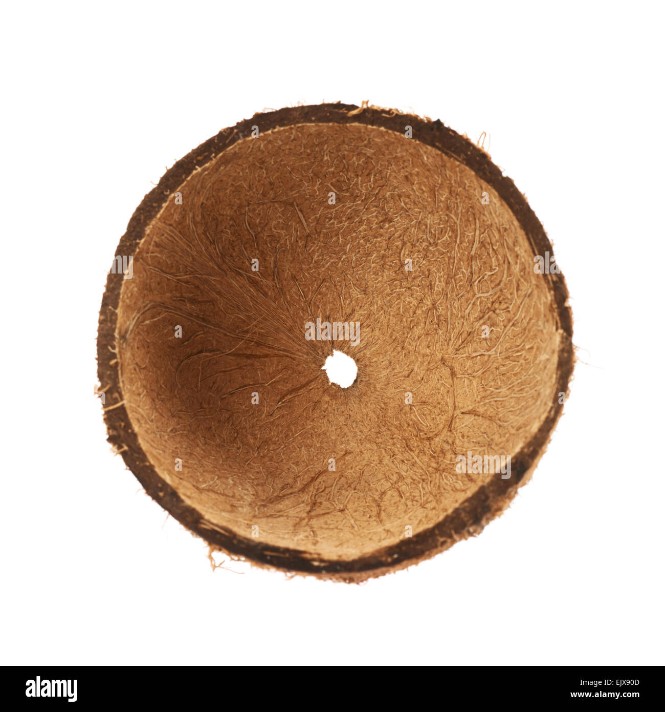 Coconut fruit shell cut in half Stock Photo - Alamy