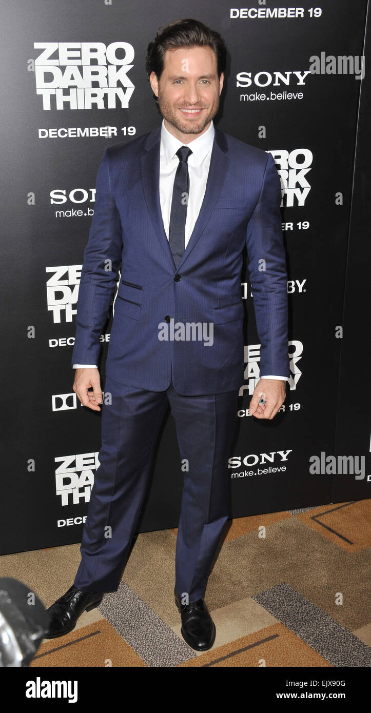 LOS ANGELES, CA - DECEMBER 10, 2012: Edgar Ramirez at the premiere of ...
