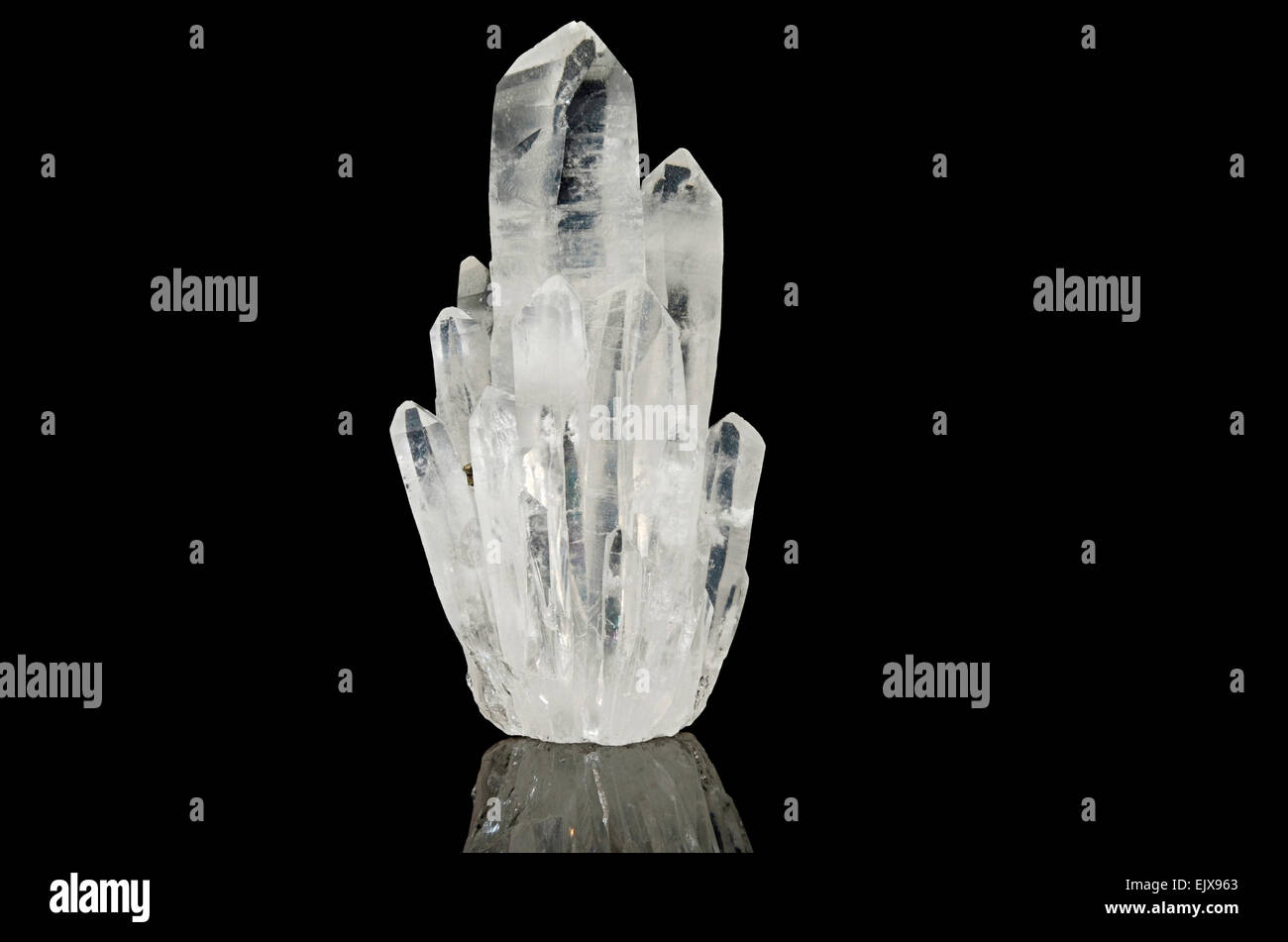 Clear Quartz Cluster Stock Photo - Alamy
