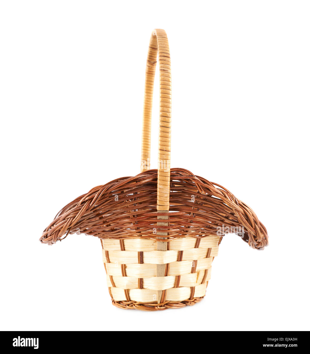 Brown wicker basket isolated Stock Photo - Alamy