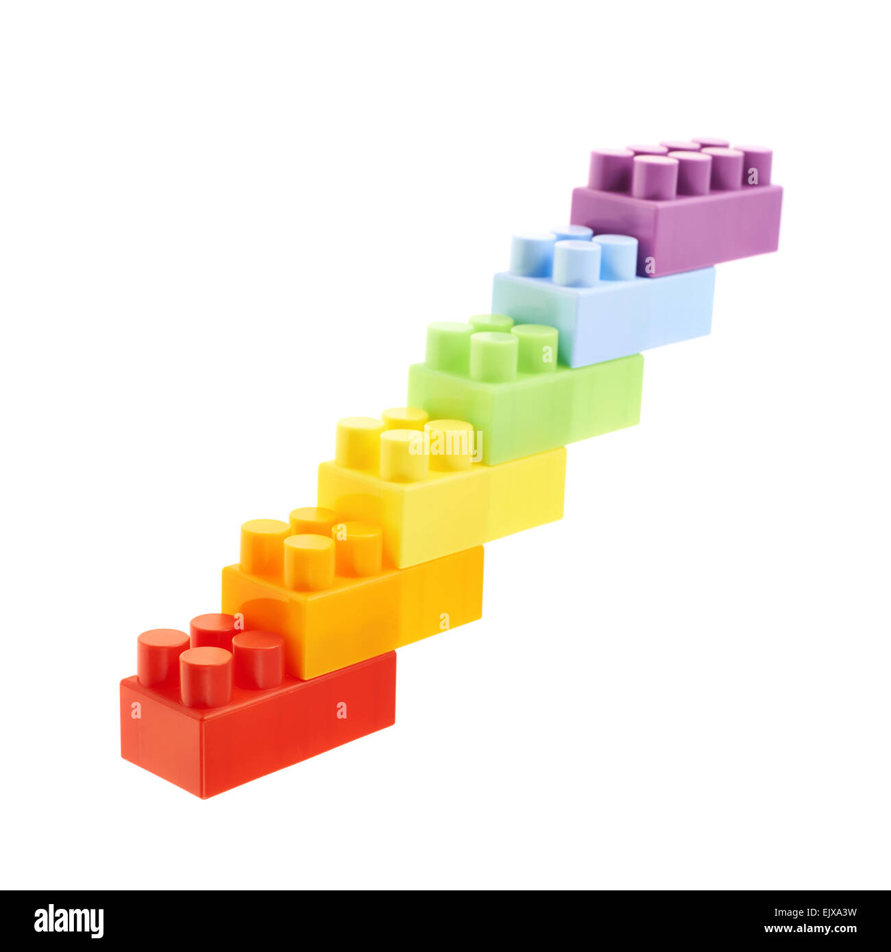 Symbolic stairway made of toy bricks Stock Photo - Alamy