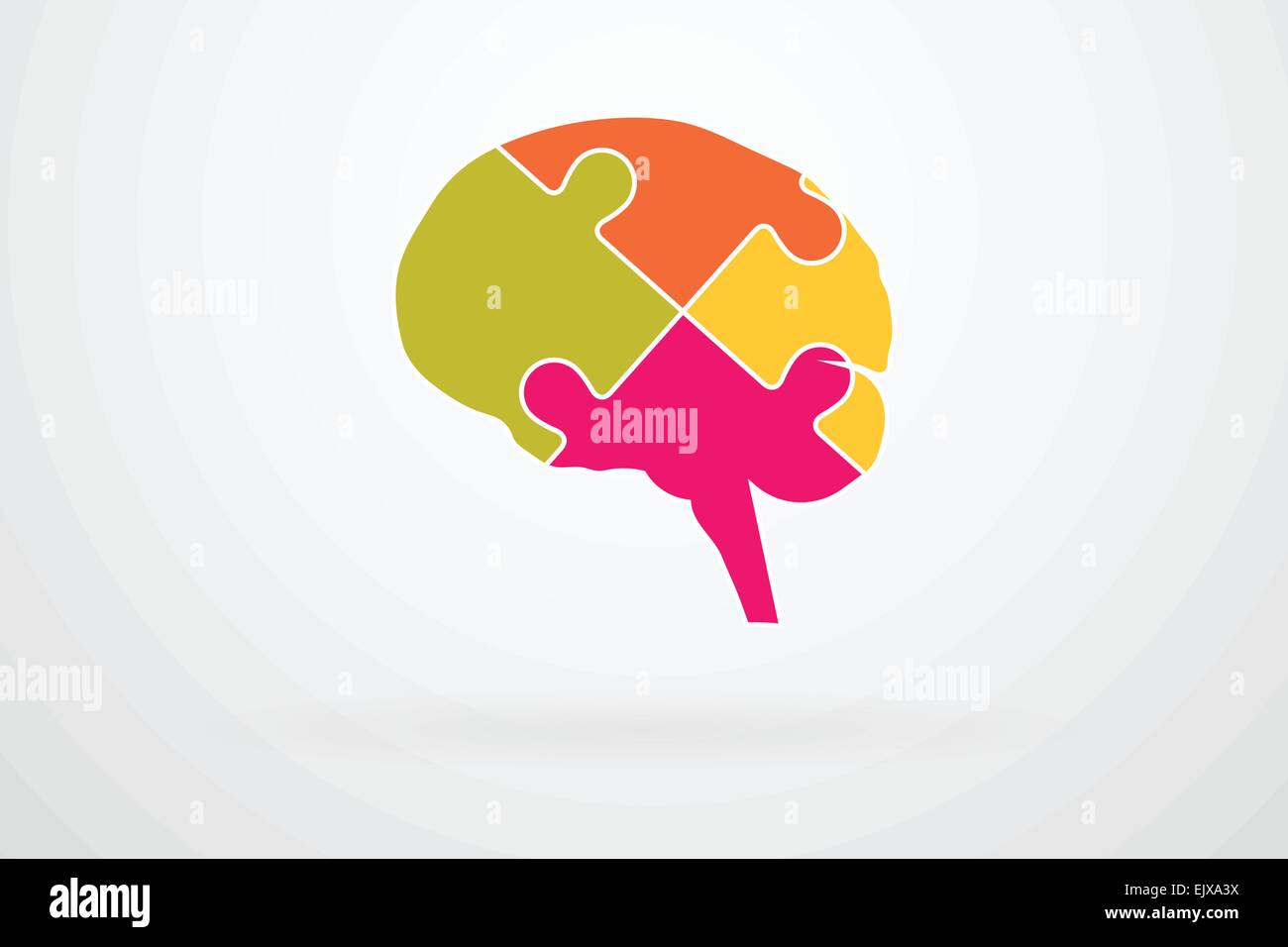 Human Brain Jigsaw Puzzle Pieces Abstract Vector Stock Vector Image ...