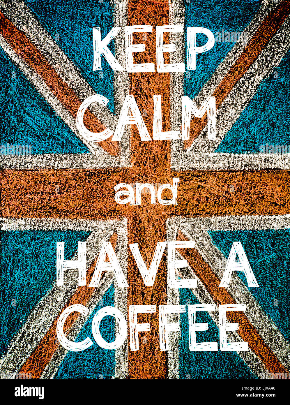 Keep Calm and Have a Coffee. United Kingdom (British Union jack) flag ...