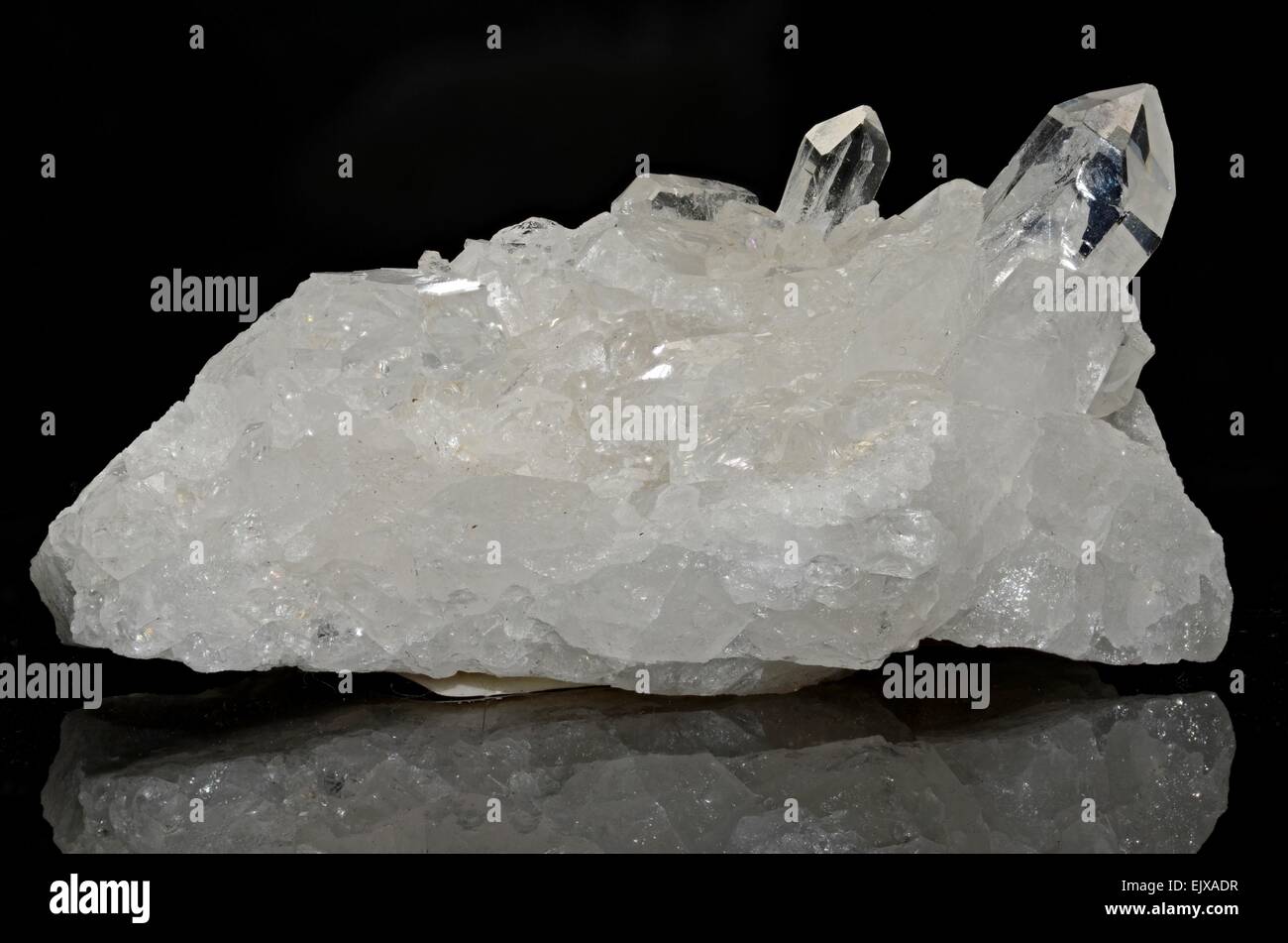 Clear Quartz Cluster Stock Photo - Alamy
