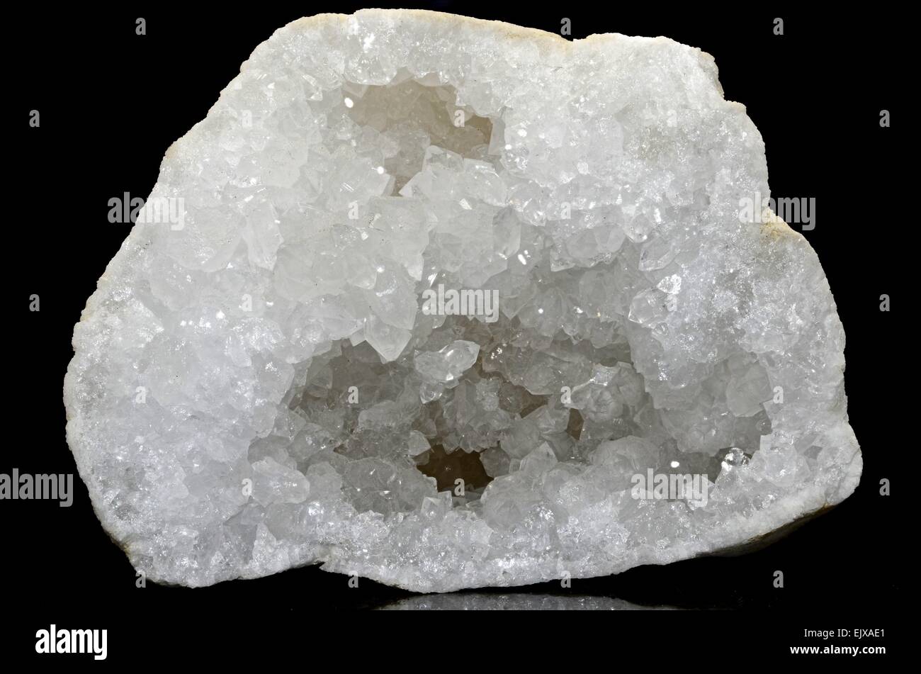 Clear Quartz Geode Stock Photo - Alamy