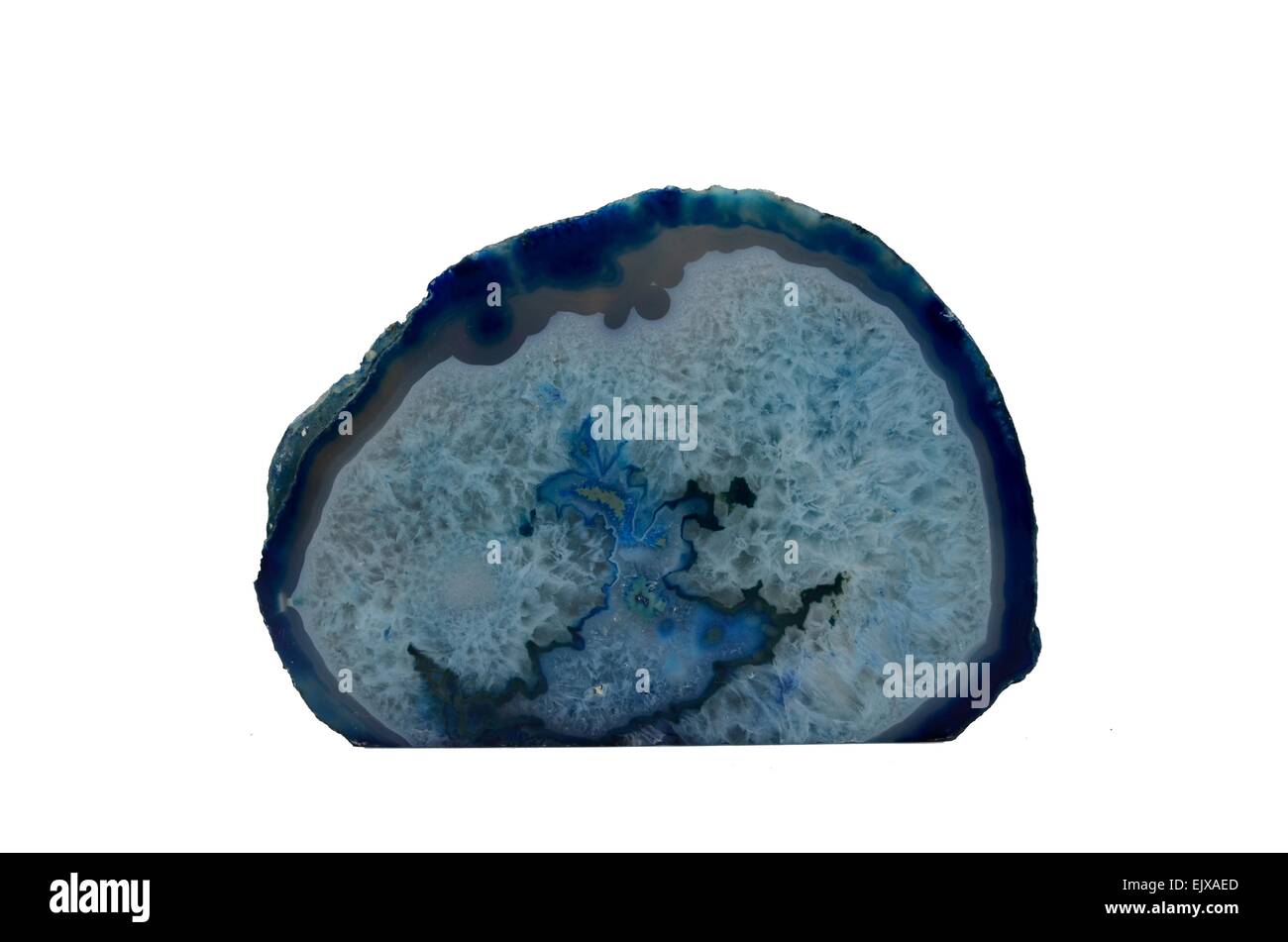 Blue Agate geode Stock Photo - Alamy