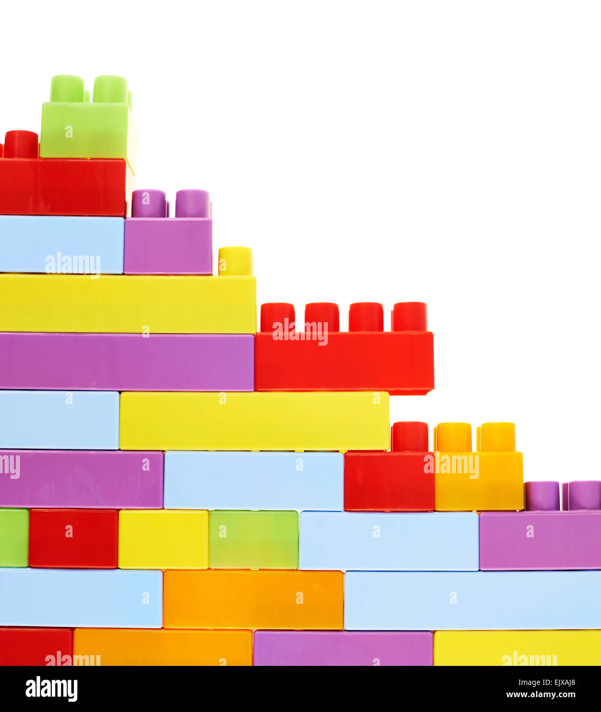 Colorful toy construction bricks Stock Photo - Alamy