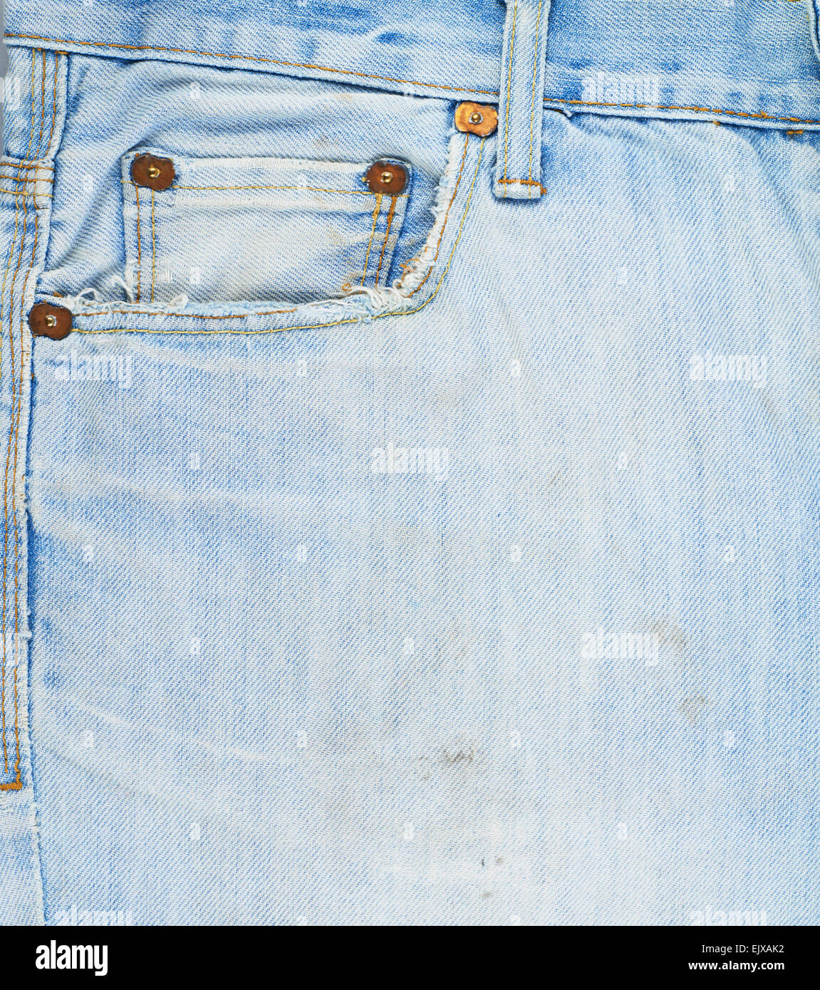 Front pocket denim jeans composition Stock Photo - Alamy