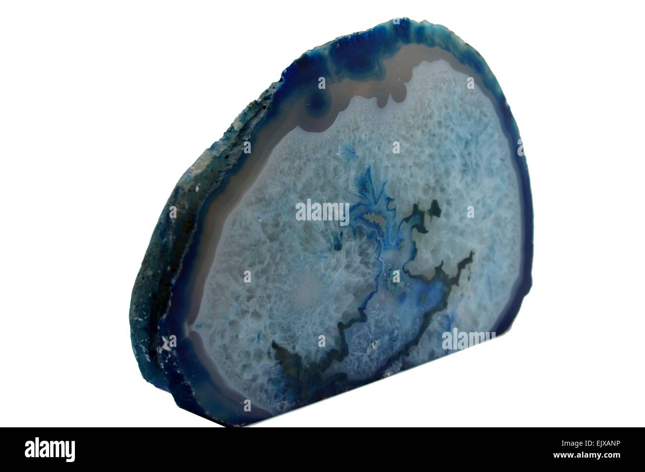 Blue Agate geode Stock Photo - Alamy