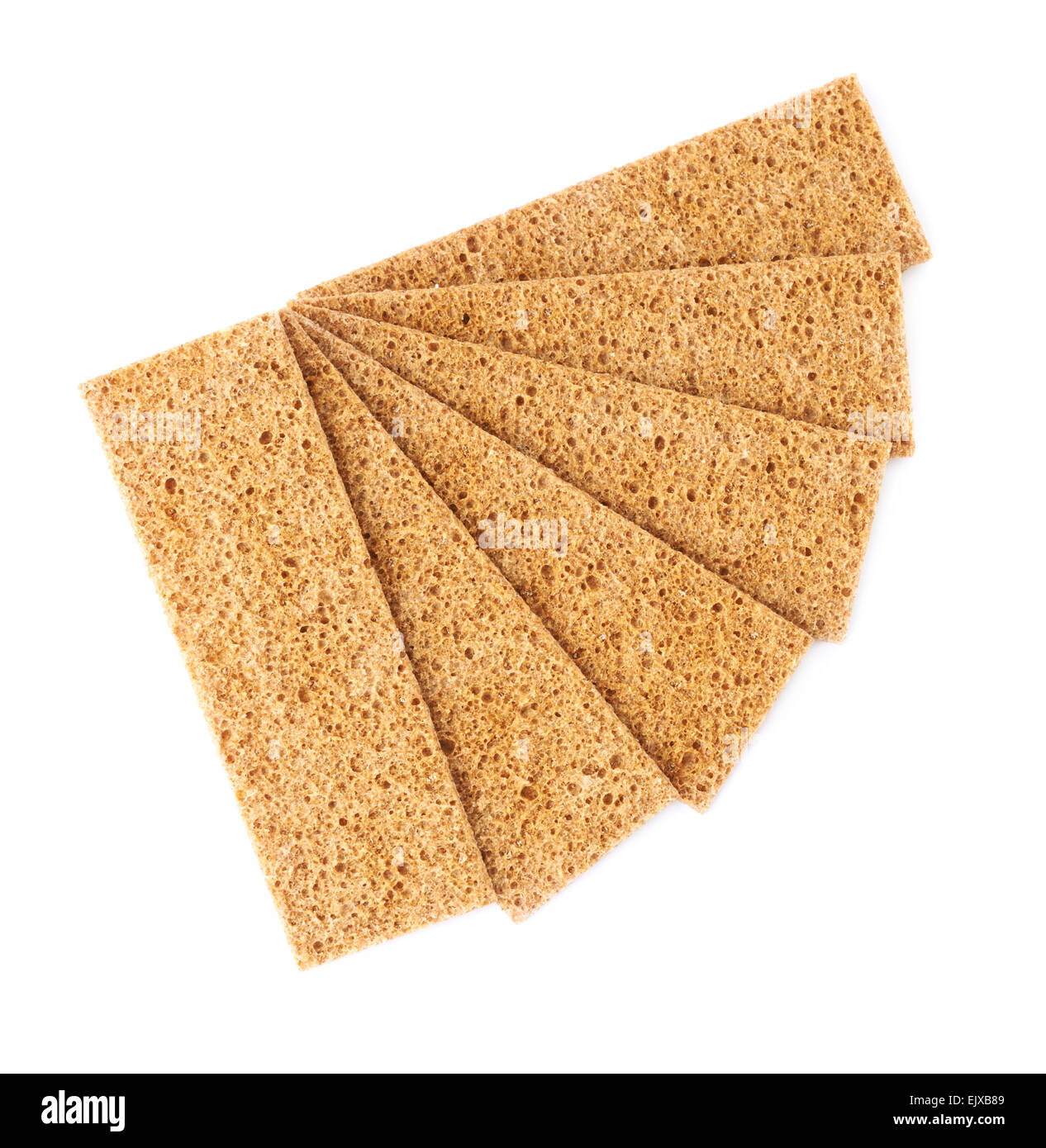 Heap slice crispbread isolated Cut Out Stock Images & Pictures - Alamy