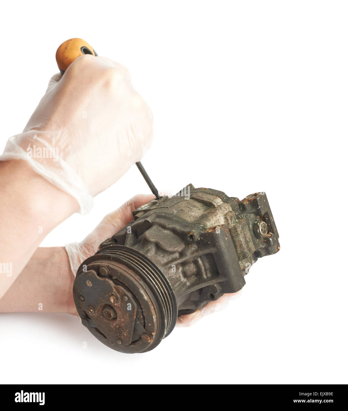 Disassembly of engine mechanism element isolated Stock Photo - Alamy