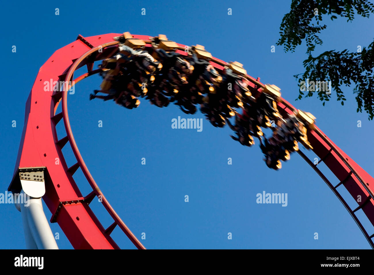Modern roller coaster in Tivoli Copenhagen Stock Photo - Alamy