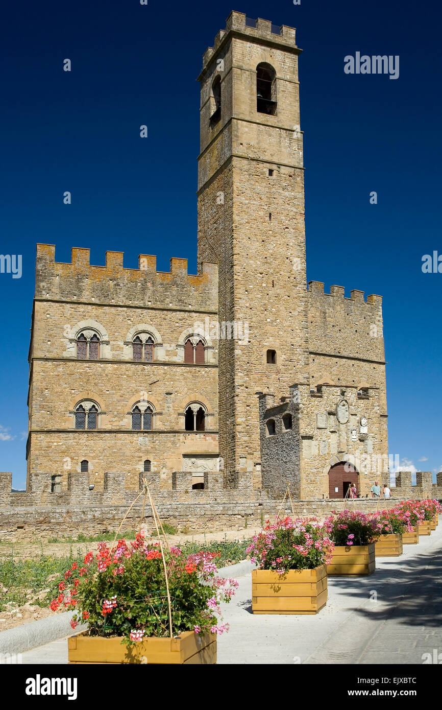 Conti Guidis castle in Poppi Italy Stock Photo - Alamy