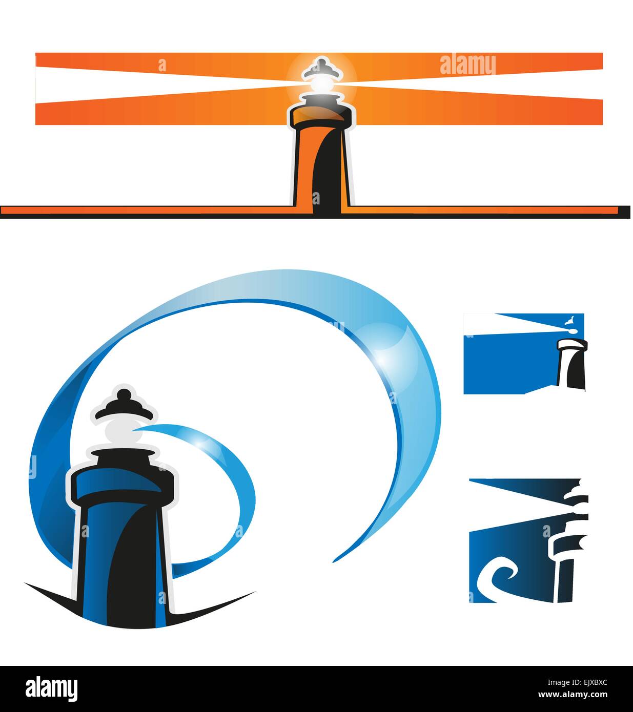 lighthouse symbol set on white background Stock Vector Image & Art - Alamy