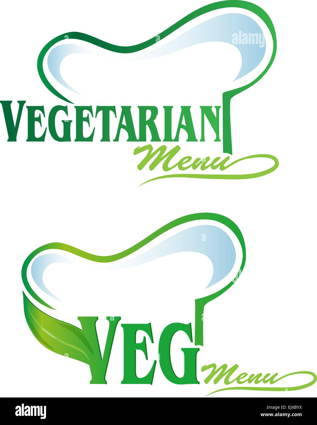 vegetarian and veg symbol menu isolated on white Stock Vector Image ...