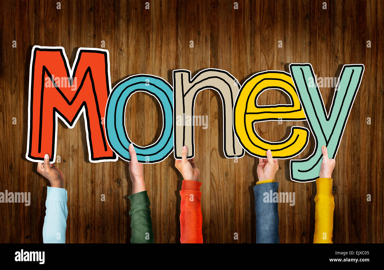 Money Word Concepts Isolated on Background Stock Photo - Alamy