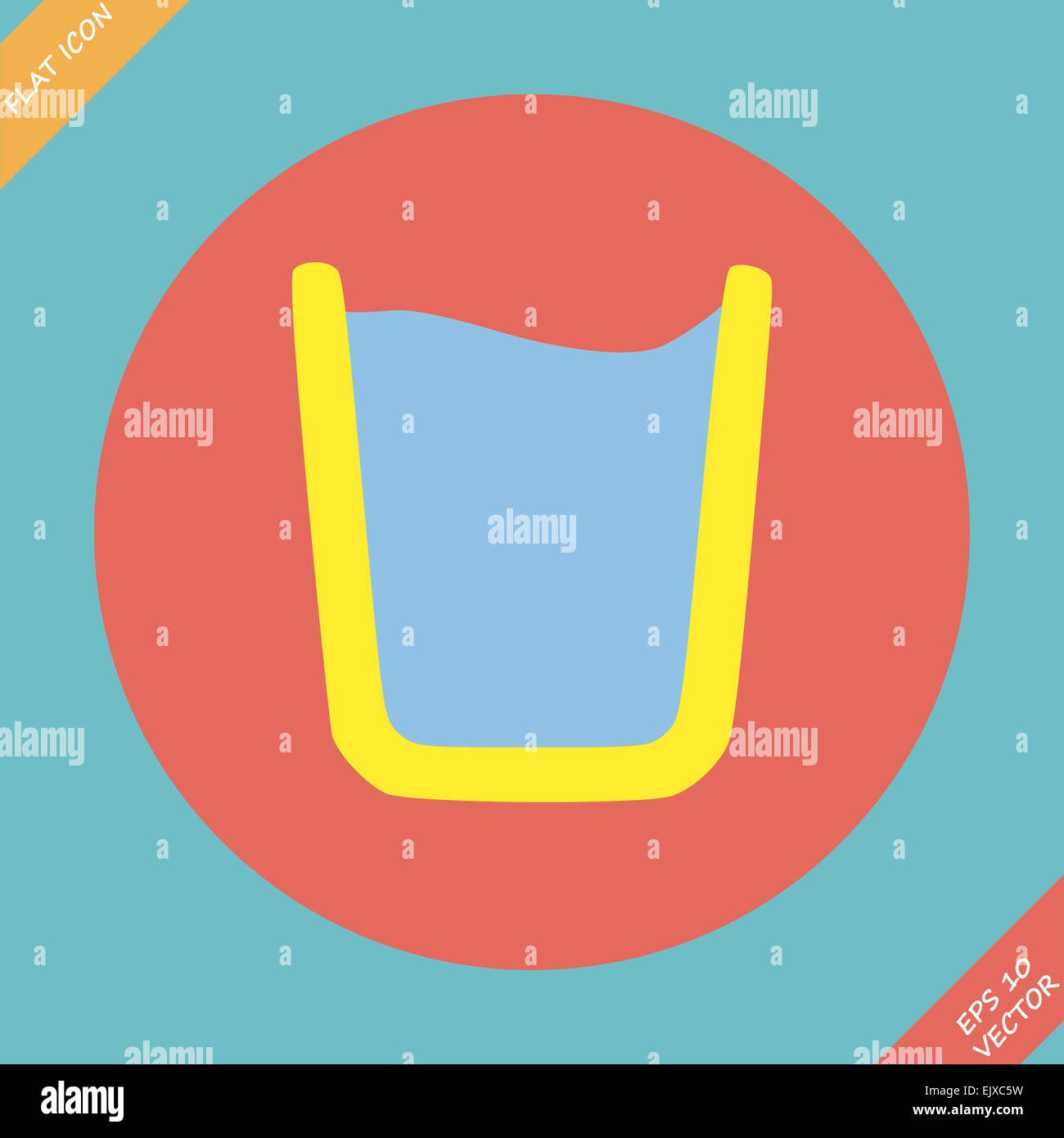 Glass of water icon - vector illustration. Flat Stock Photo - Alamy